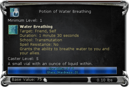 Item:Potion of Water Breathing - DDO wiki