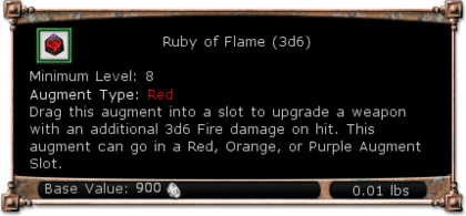 Item:Ruby of Flame (3d6) - DDO wiki