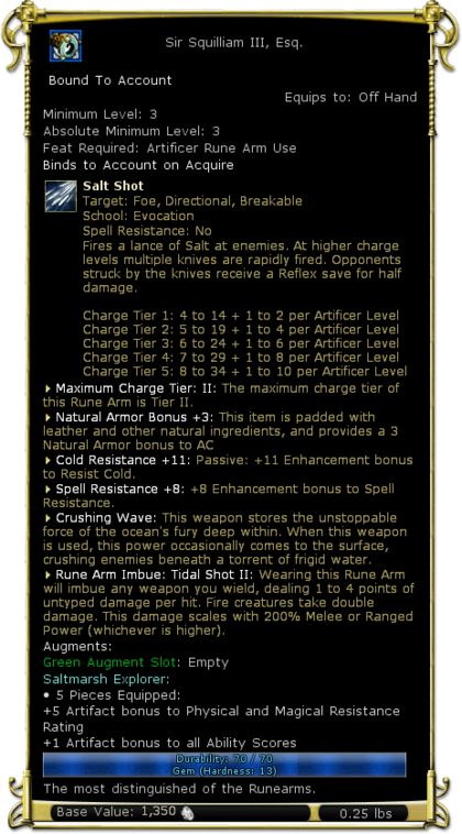 Item:Sir Squilliam III, Esq. - DDO wiki