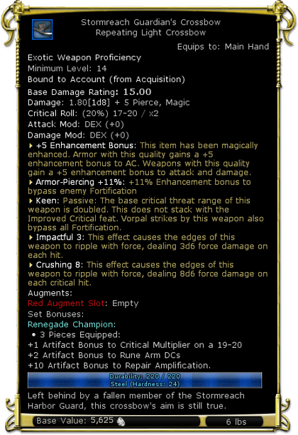 Item:Stormreach Guardian's Crossbow - DDO wiki