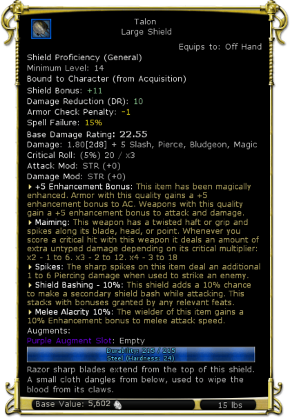 Item:Talon - DDO wiki