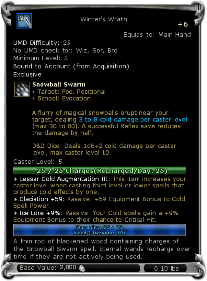 Item:Winter's Wrath - DDO wiki