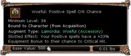 Item:Woeful: Positive Spell Crit Chance - DDO wiki